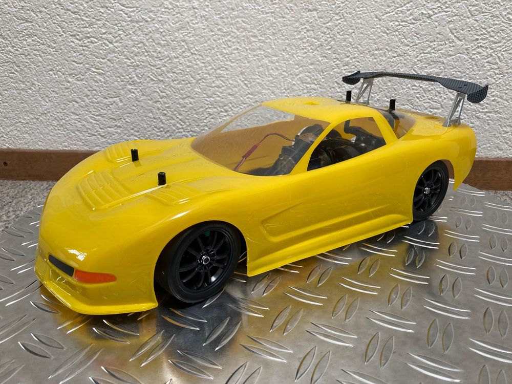 Tamiya TT-02 Chassis & Karosserie «Race Corvette Gelb» NEU! (Neu ...