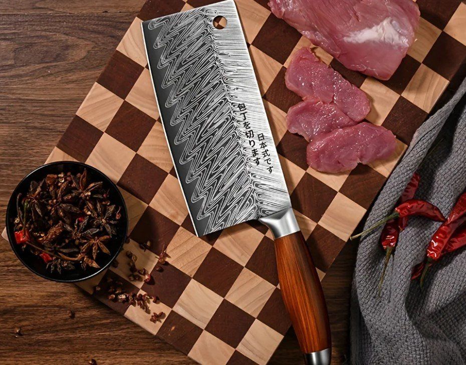Japanisches Edelstahl Küchenmesser / Hackmesser / Allzweck (Neu und ...