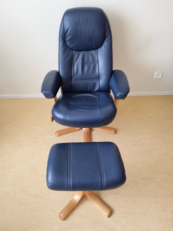 Relax Sessel Leder dunkelblau (Gebraucht) in Oensingen für CHF 20 – nur Abholung auf Ricardo kaufen