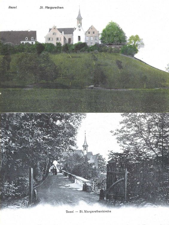 Basel BS 2 AK St.Margarethenkirche 1908 beide sehr gut erhal (Neu ...
