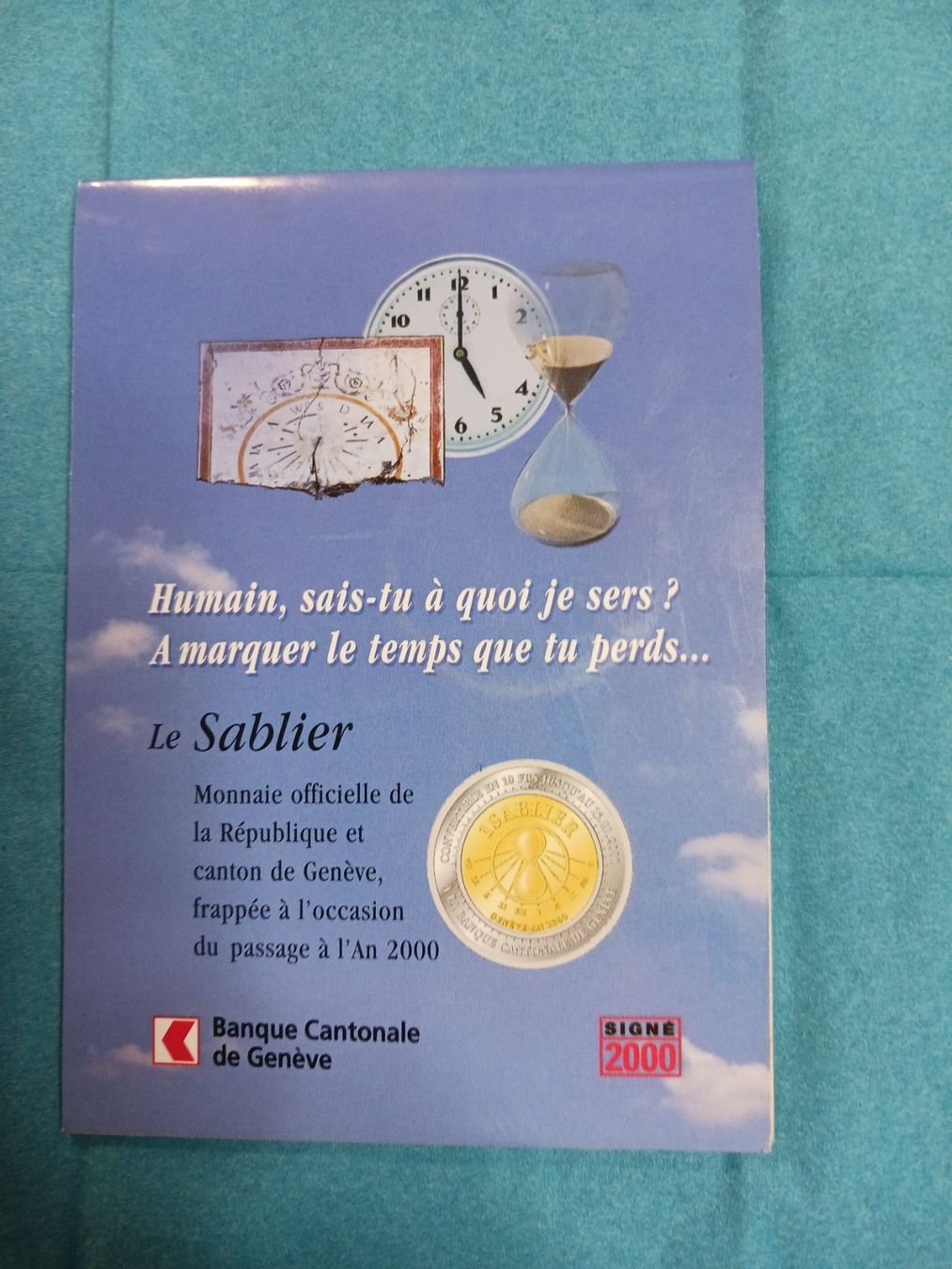 Pièce rare: Le Sablier, Genève, An 2000, édition limitée (Neuf (Voir ...