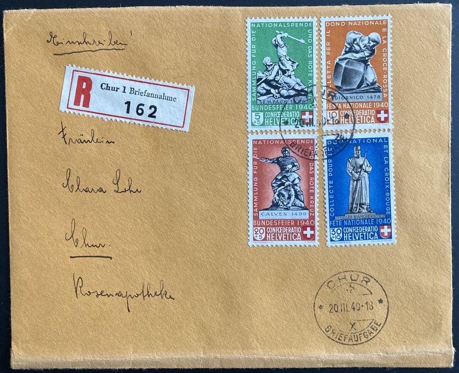 FDC Pro Patria 1940 ET BERN illustriert, SBK 650 Fr. (Gebraucht) in Flawil für CHF 99 – mit ...
