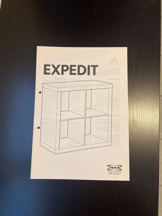Ikea Expedit Regalsystem (2x2), dunkelbraun/schwarz (Gebraucht) in ...
