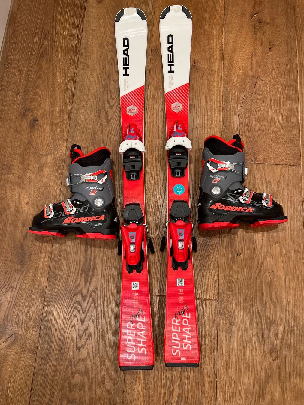 Head Supershape Team SLR Pro 120cm Kinderski mit Schuhen! (Gebraucht ...