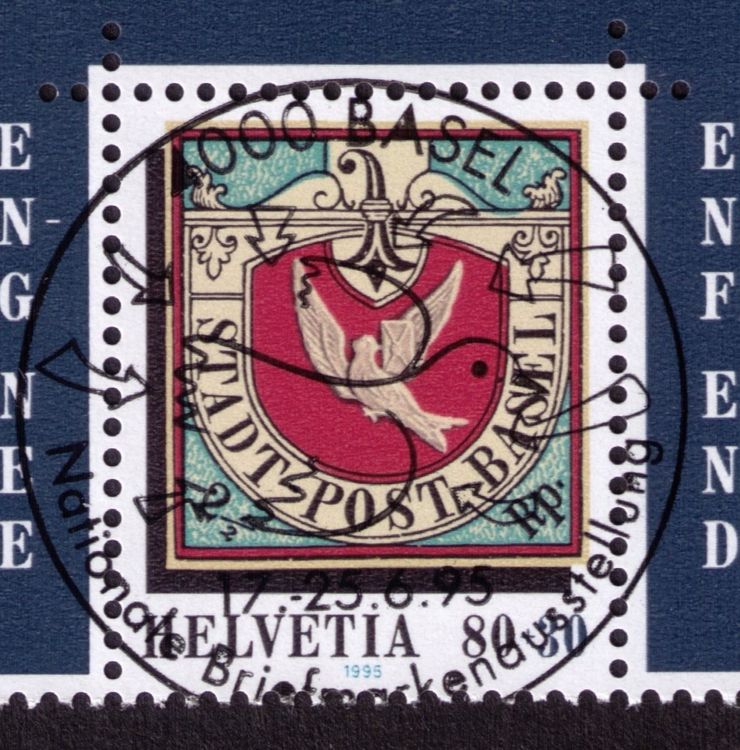 1995_W75_BASLER TAUBE-Block_Basler Taube mit Voll-O Taube !! (Neu ...