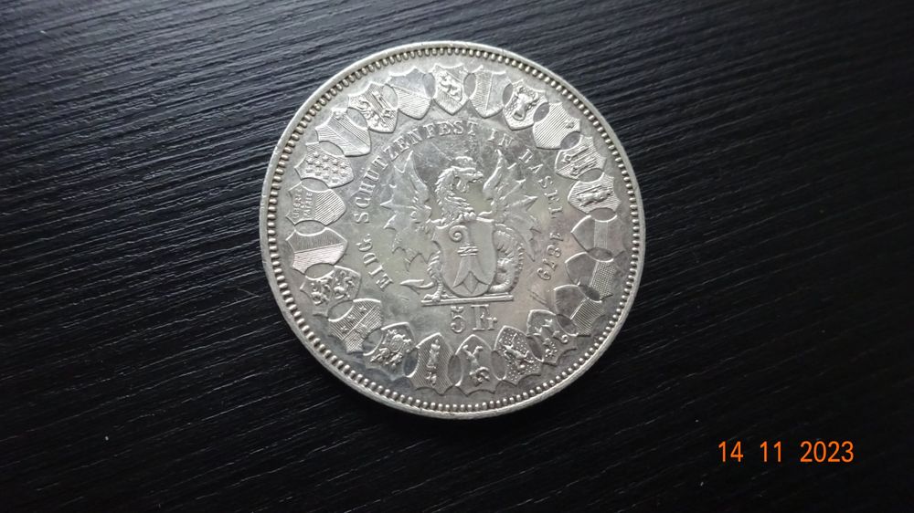 5 Fr 1879 Basel Schützentaler Vz-Unz | Kaufen auf Ricardo