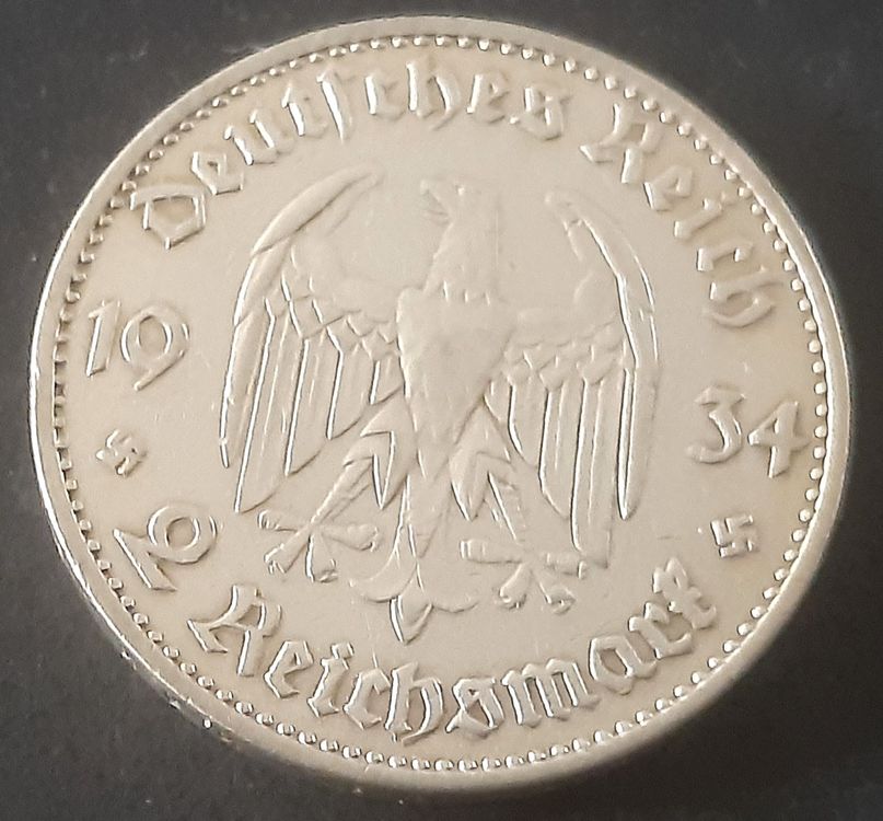 Deutsches Reich - 2 Reichsmark 1934 A (Gebraucht) in Ebikon für CHF 8 ...