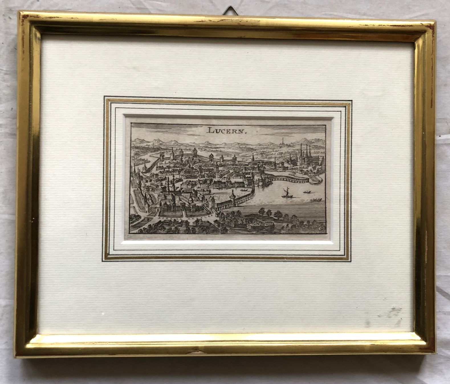 Orig. Kupferradierung um 1690 nach Merian - "Luzern" (Gebraucht) in ...