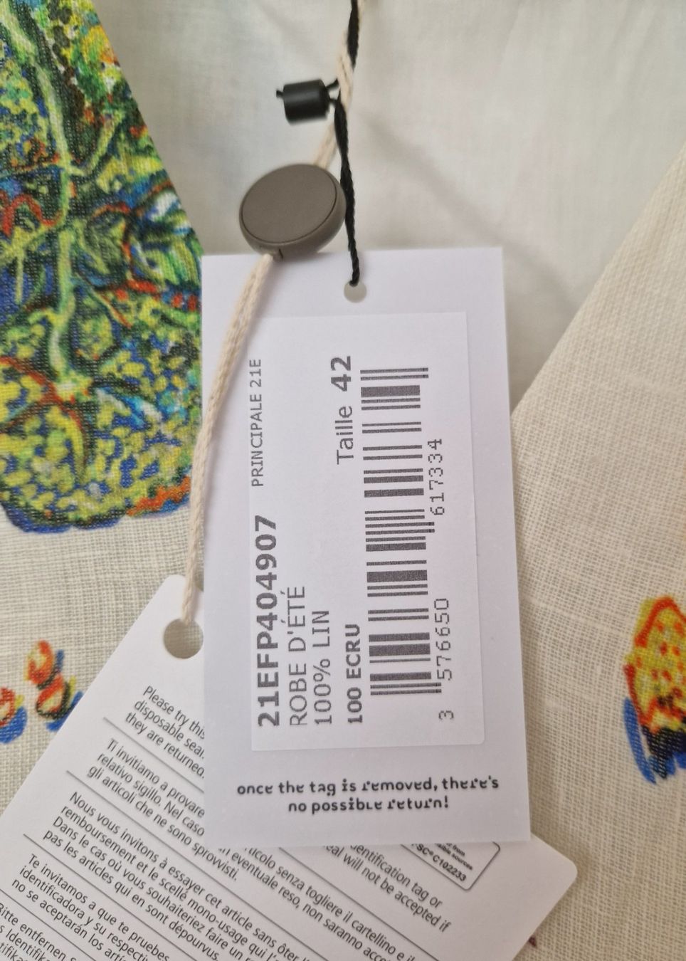 Cacharel Neues Kleid Leinen Gr. 42 (FR) (Neuf avec emballage d'origine ...