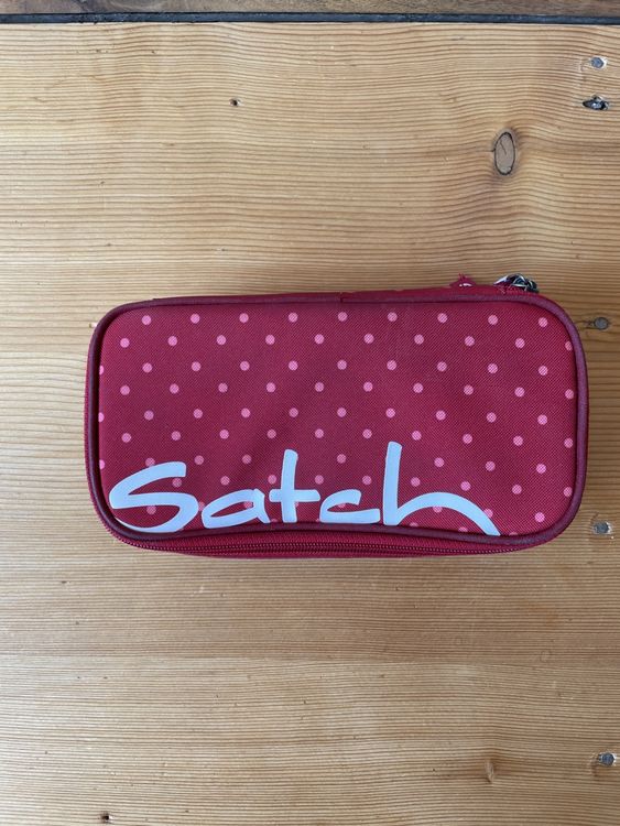 Satch Stifte-Etui/Federmappe in Rot mit Punkten | Kaufen auf Ricardo