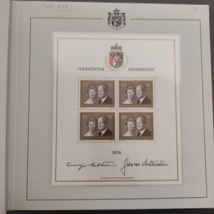 Briefmarken-Sammlung, Fürstentum Liechtenstein, ungest. Nr.1 (Gebraucht) in Toffen für CHF 4 ...