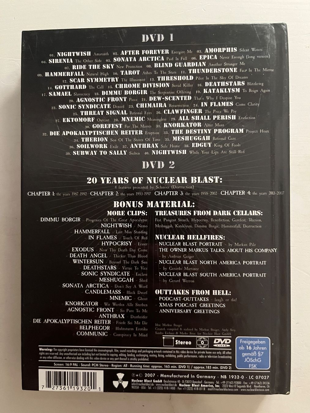 20 Years of Nuclear Blast (2007) DVD 📀 (Neu (gemäss Beschreibung)) in Sierre für CHF 19.95 – mit ...