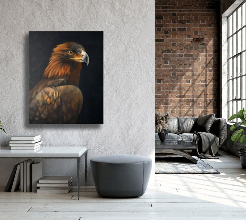 Majestätischer Adler: Acrylgemälde auf Leinwand, Unikat (Neu und originalverpackt) in Weiningen ...