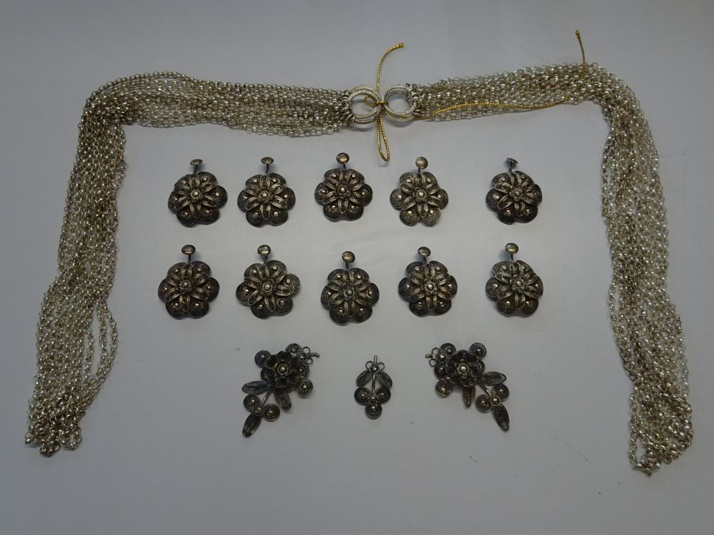 Trachtenschmuck Kette Broschen Knöpfe Silberschmuck Tracht | Kaufen auf Ricardo