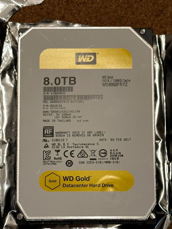 WD Gold WD8002FRYZ 8TB Festplatte | Kaufen auf Ricardo