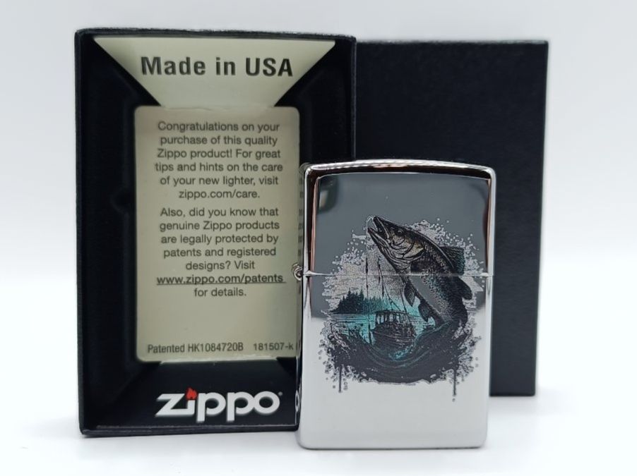 ZIPPO Fish and Boat Feuerzeug Neu in Box 60007022 (Neu und ...