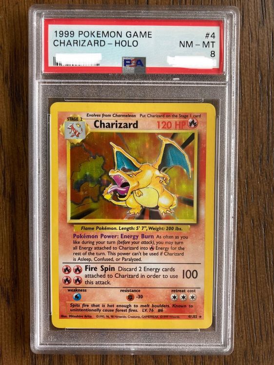 Charizard base set PSA 8 EN (Gebraucht) in Bretigny-sur-Morrens für CHF ...