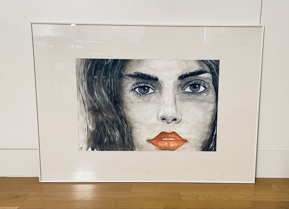 Aquarell Portrait Frau Unikat signiert gerahmt (Neu (gemäss Beschreibung)) in Rüfenacht BE für ...