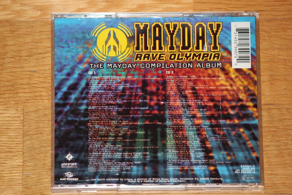 MAYDAY - RAVE OLYMPIA: The Mayday Compilation Album (2 CDs) (Gebraucht ...