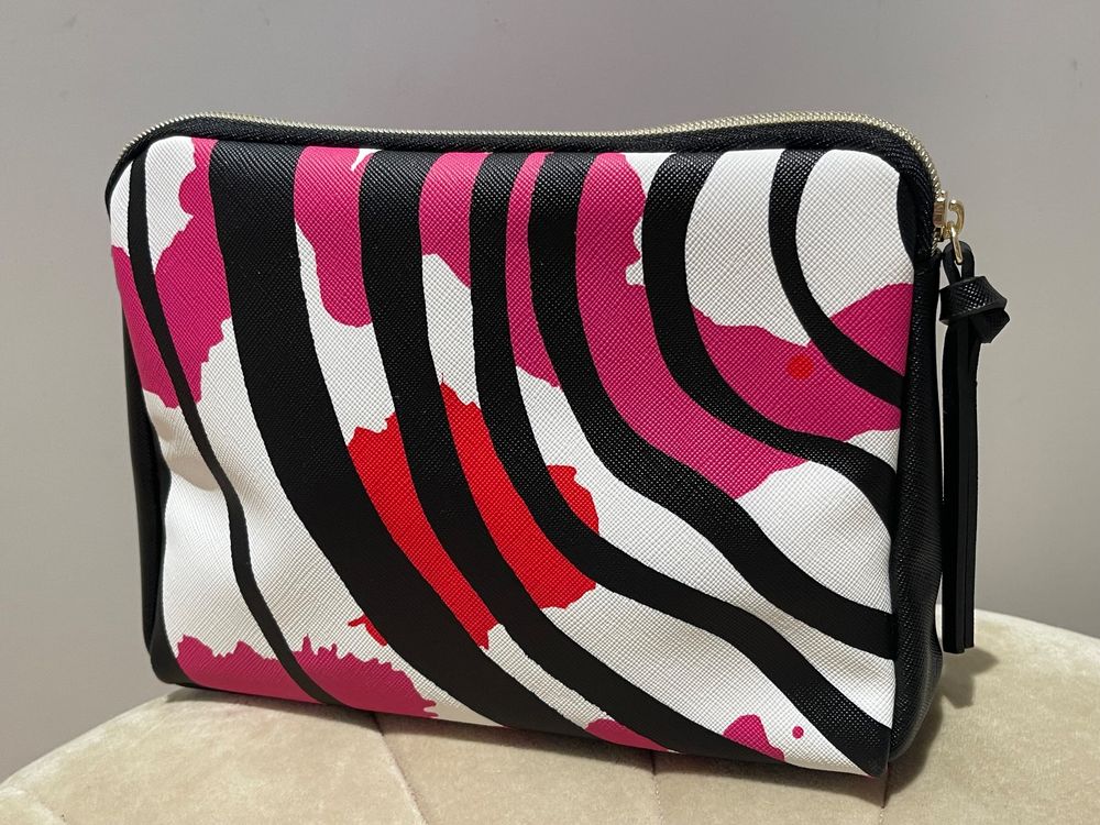 ESTEE LAUDER BY QUENTIN JONES ETUI TASCHE SCHWARZ WEISS PINK (Neu ...