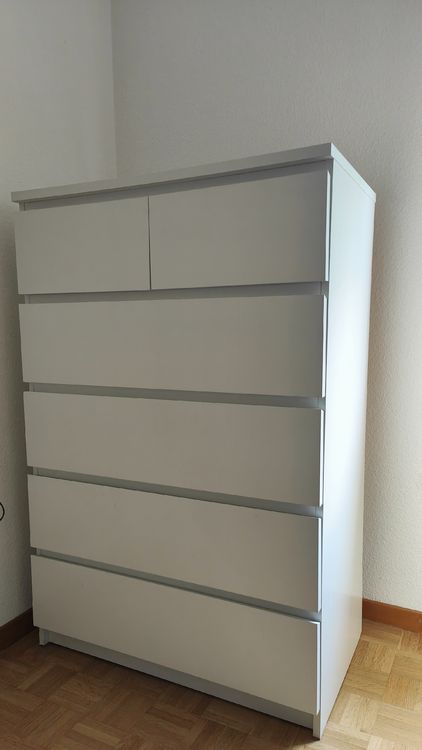 Kommode "MALM" mit 6 Schubladen, weiss 80x48x123 (Gebraucht) in Thun ...