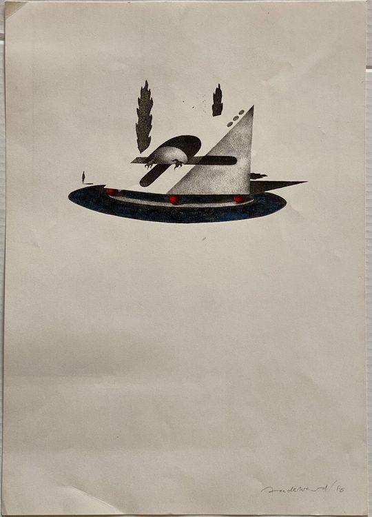 Interessante Lithographie Handsigniert (Gebraucht) in Root für CHF 5 – mit Lieferung auf Ricardo ...