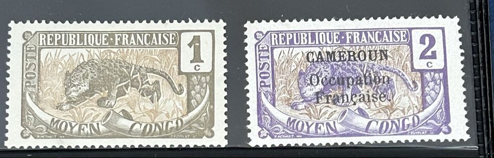 Timbres rares Moyen Congo, 1c & 2c, 1900 | Kaufen auf Ricardo