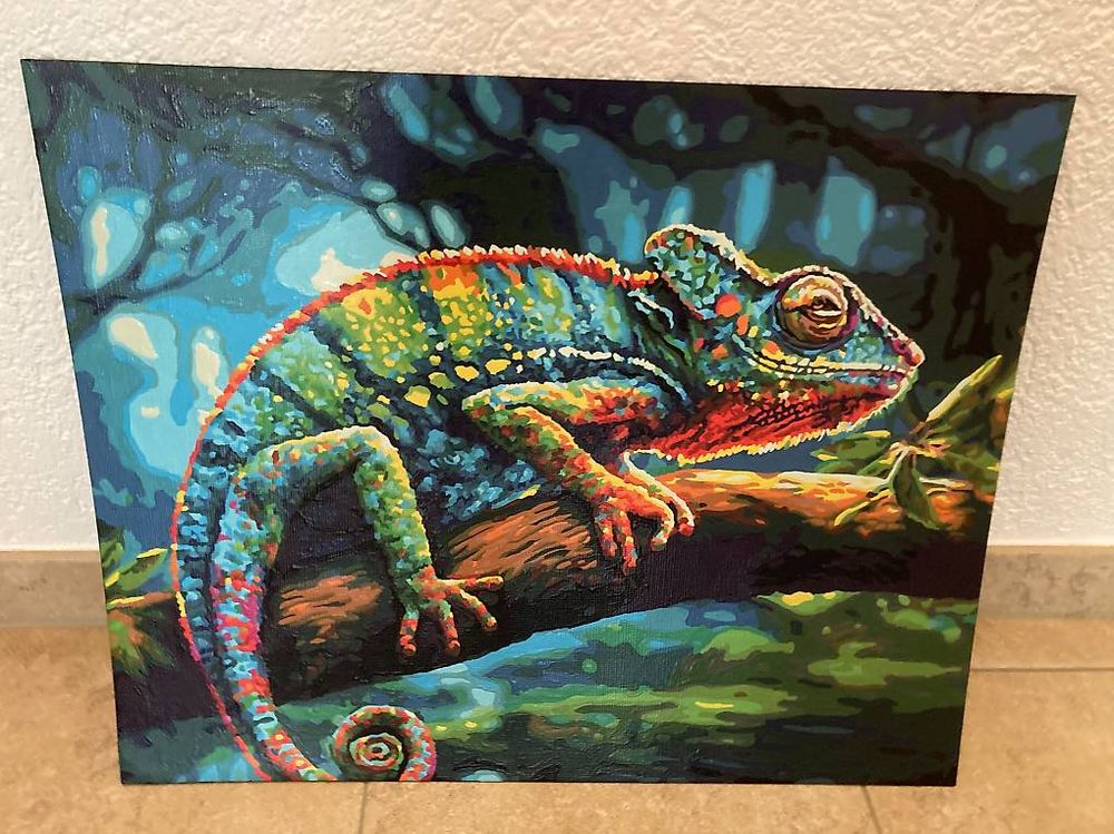 Bild/ Gemälde "Chamäleon", Malen nach Zahlen (Neu (gemäss Beschreibung)) in Gelterkinden für CHF ...