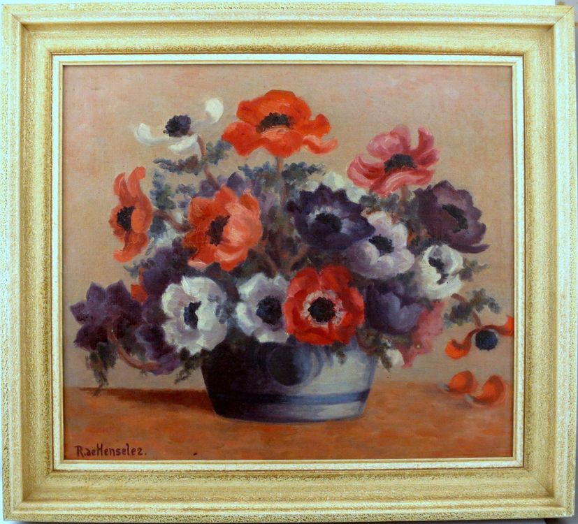 Peinture Pavots Rex de Henseler Öl Leinwand Mohnblumen (Gebraucht) in Noville für CHF 50 – mit ...