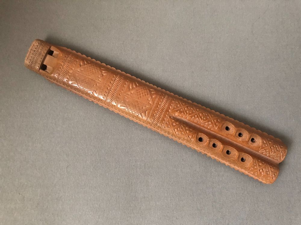 Vintage Holz Dvojnice Doppelflöte aus dem Balkan Flöte (Gebraucht) in ...