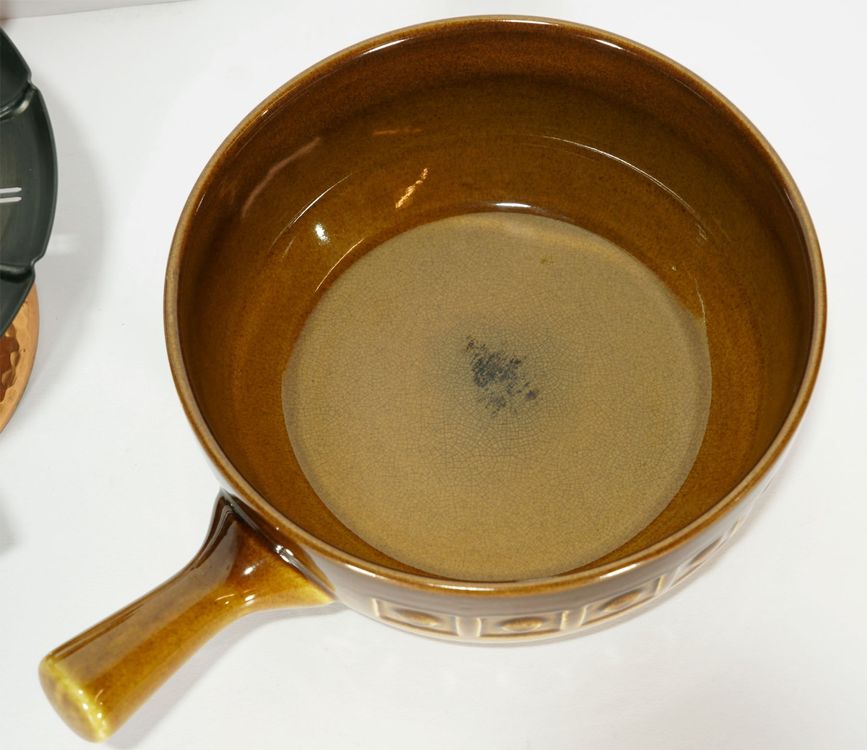 grosses Vintage Fondue Caquelon mit Rechaud (Gebraucht) in Meggen für ...