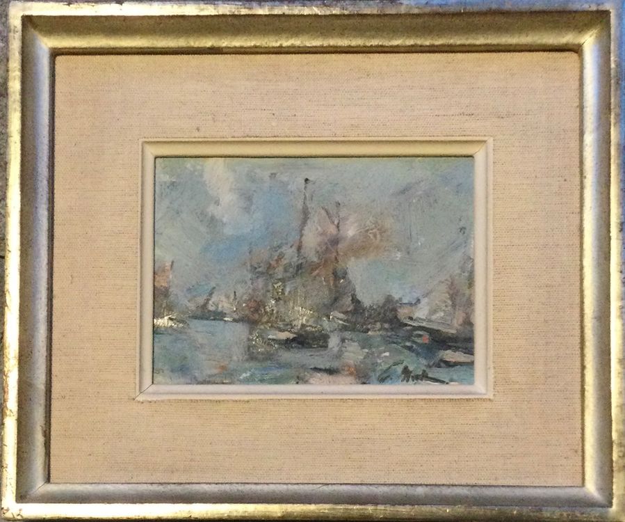 Walter Emil MÜLLER (1896-1983) Hafenszene Gemälde | Kaufen auf Ricardo