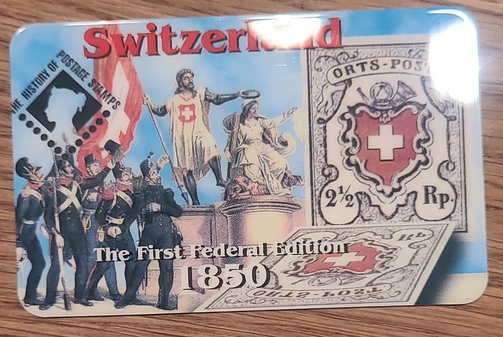 Sammlerkarte Schweiz 1850 Erste Bundesmarke... telefonkarte (Neu ...