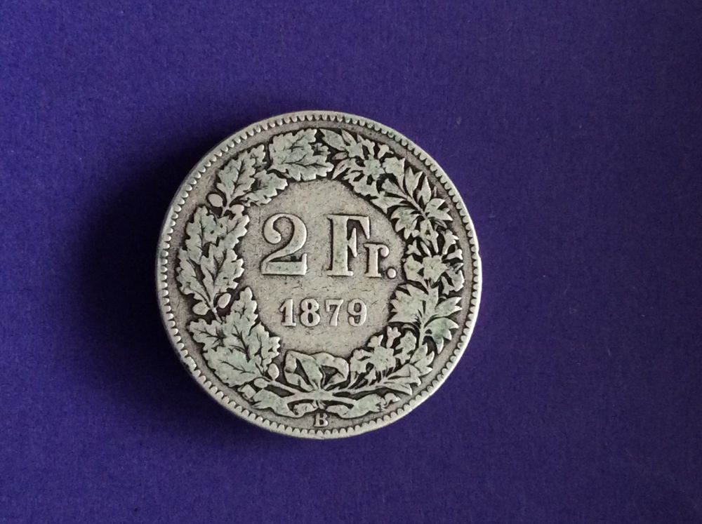 2 francs 1879 Rare (Gebraucht) in Genève für CHF 21.5 – mit Lieferung auf Ricardo kaufen