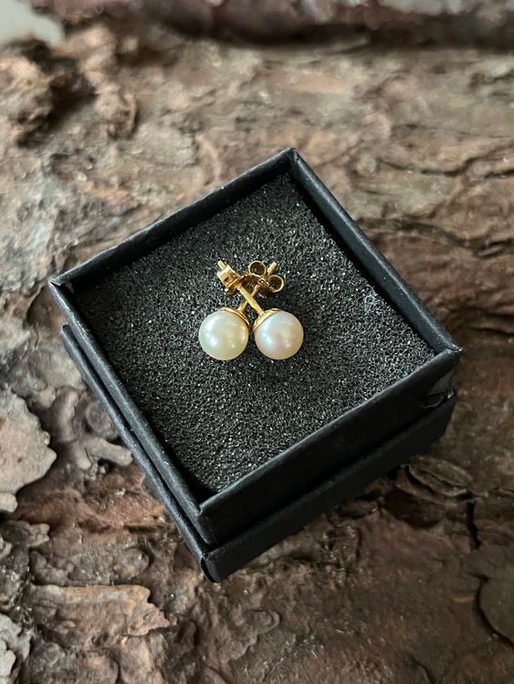 Gold Perlenohrringe | Kaufen auf Ricardo