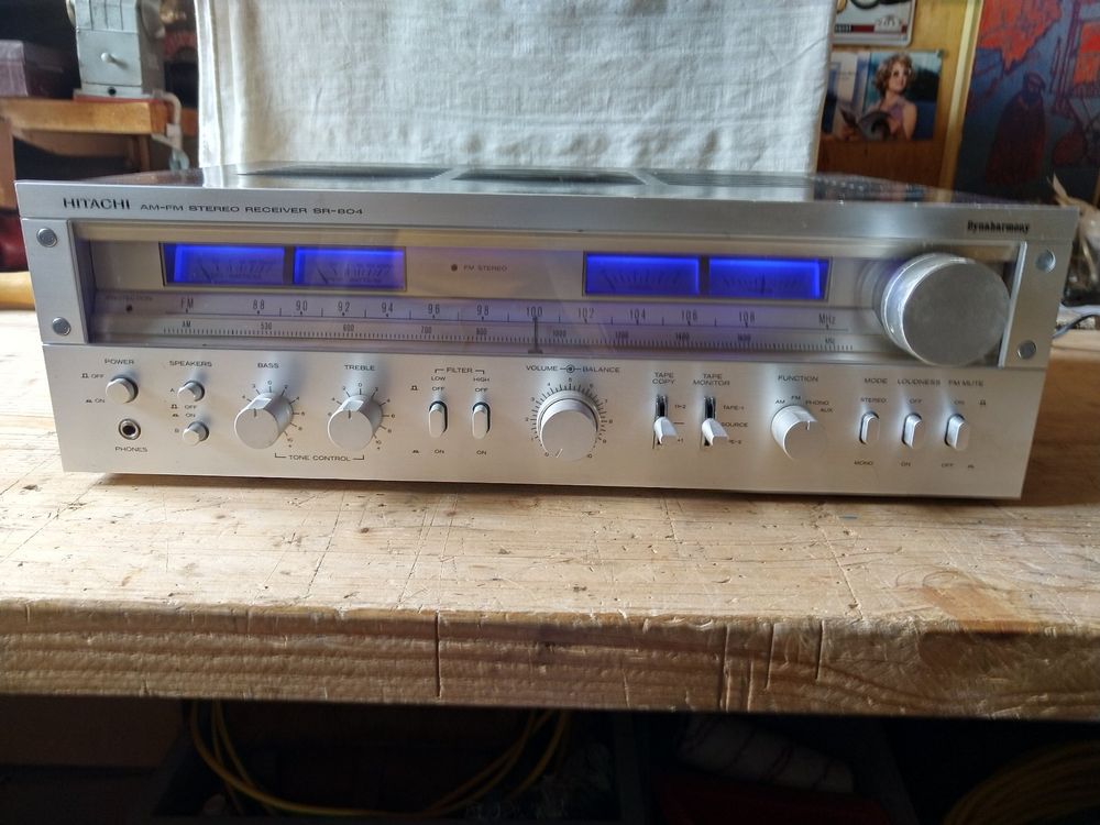 Vintage HITACHI AM/FM Stereo Receiver Model SR-804 (Gebraucht) in Le ...