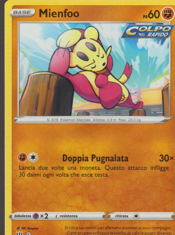 TCG POKEMON Stili Di Lotta BST 076/163 MIENFOO Italiano | Kaufen auf ...