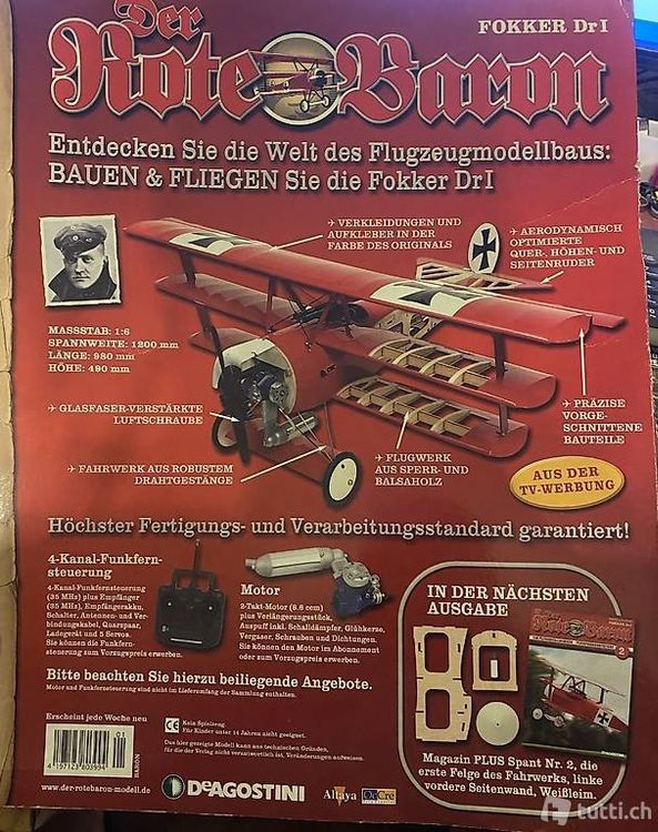 Der Roter Baron RC Modellbausatz (Neu (gemäss Beschreibung)) in Mönchaltorf für CHF 800 – nur ...