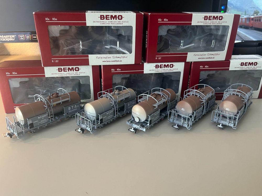 Bemo 2296 - 5 Kesselwagen der BTA (Neu (gemäss Beschreibung)) in ...