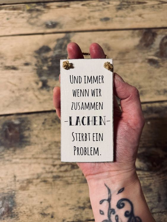 Handgemacht. Holztäfeli zsammen LACHEN (Gebraucht) in Walde SG für CHF ...