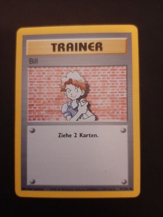 Pokémon DE Base Set Trainer Bill 91/102 | Kaufen auf Ricardo