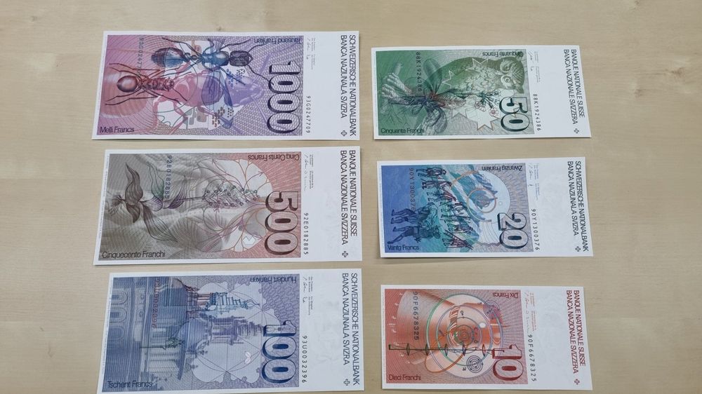 Schweizer Banknoten Serie 6 komplett, Bankfrisch | Kaufen auf Ricardo
