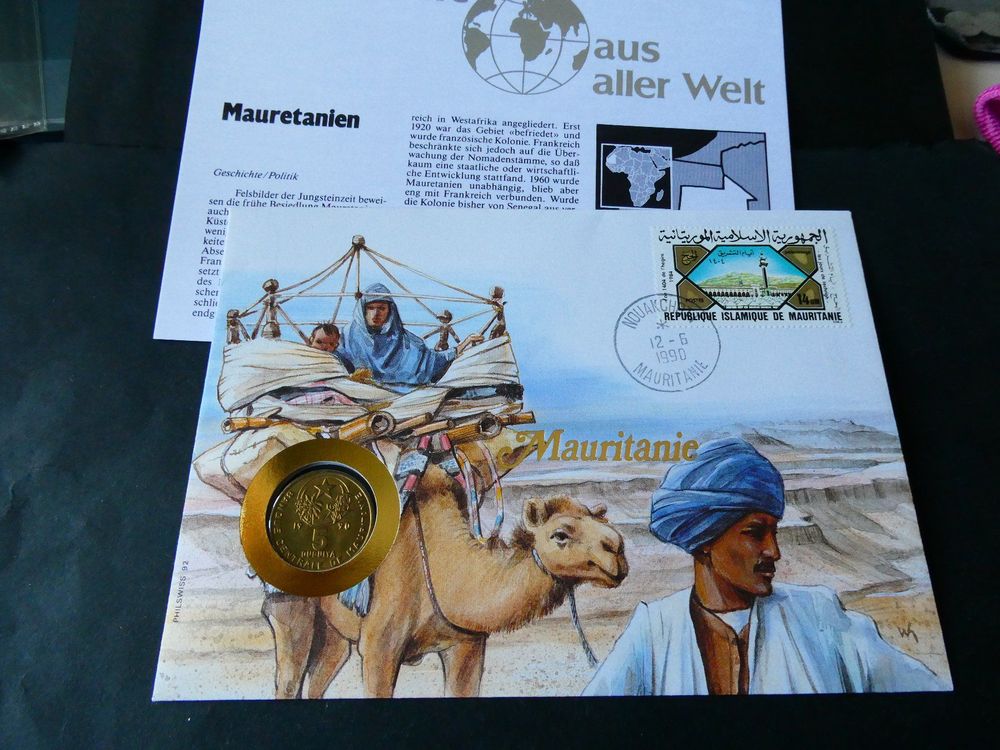 Mauritanie 1990, Münzbrief, mit Beschrieb (Neu (gemäss Beschreibung ...