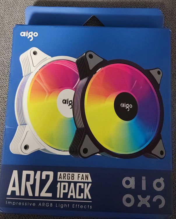 1x Aigo AR12 RGB Lüfter weiss 120mm Neu! | Kaufen auf Ricardo