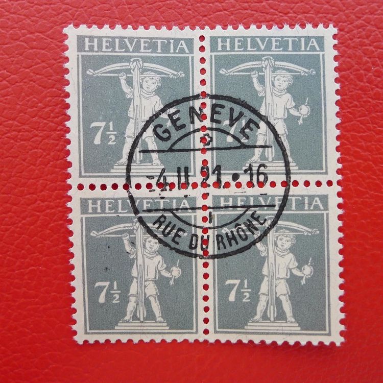 TELLKNABE: Nr.138II im Viererblock von GENEVE, sauber - O. | Kaufen auf Ricardo