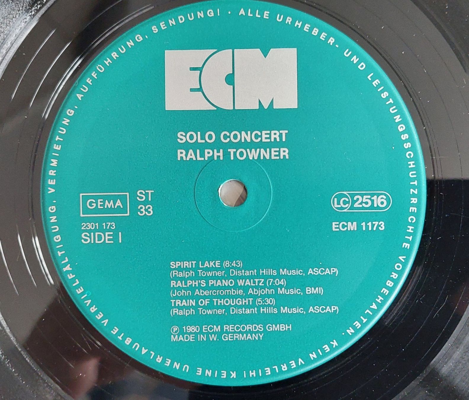 RALPH TOWNER - SOLO CONCERT (ECM 1980 - ZÜRICH & MÜNCHEN) (Gebraucht ...