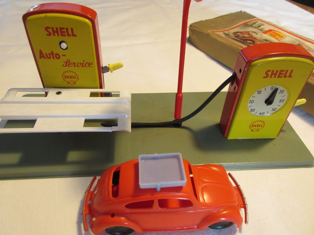 Shell Blech Spielzeug - Garage mit Originalschachtel (Gebraucht) in für ...