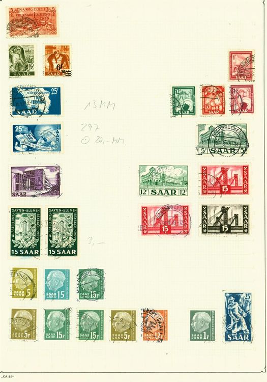 DR S A A R auf 4 Albumblatt (AX215) | Kaufen auf Ricardo