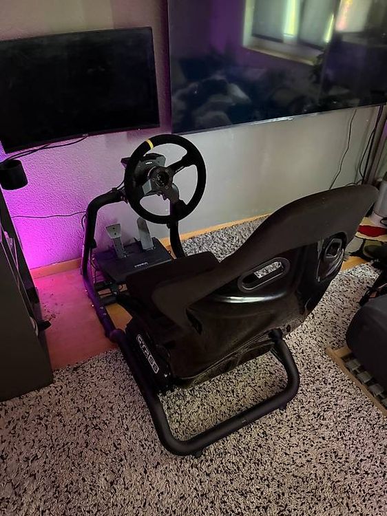 Sim Rig mit Moza R9 Stahl Oplite GTR S8 & 2 Lenkräder (Gebraucht) in ...