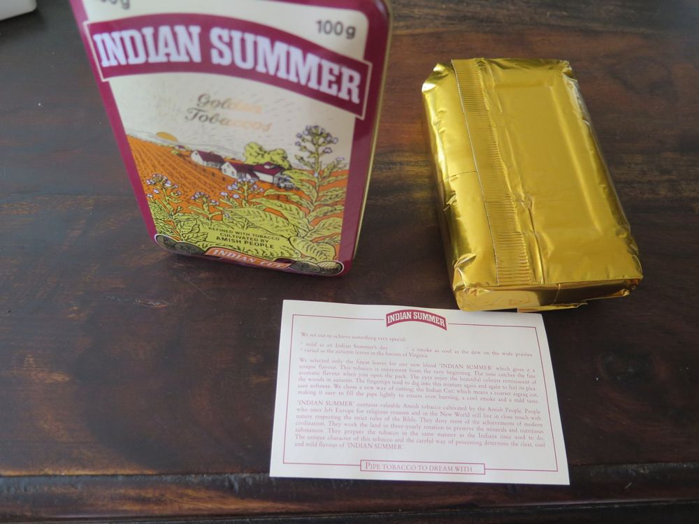 Aged Taback Indian Summer Indian Cut Pfeifentabak 100g Dose (Neu und ...